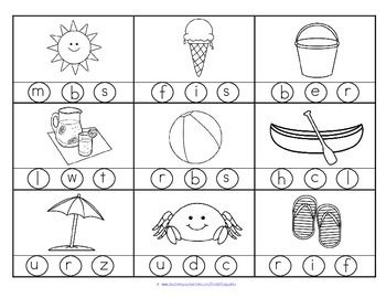 Beginning Sound Stamp Phonics Stamping Literacy Center